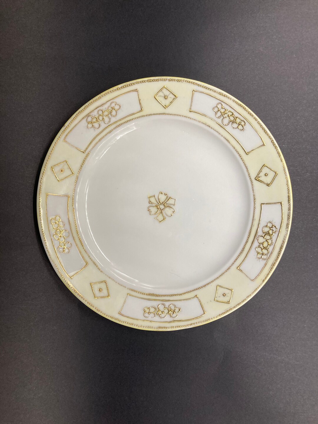Antique Set of 5 Nippon Morimura Brothers Cream and White Gold ...
