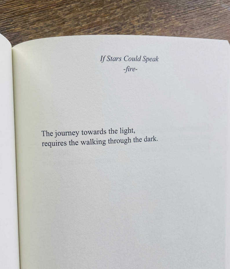 Spiritual Poetry Book, Inspirational Words, "if Stars Could Speak ...