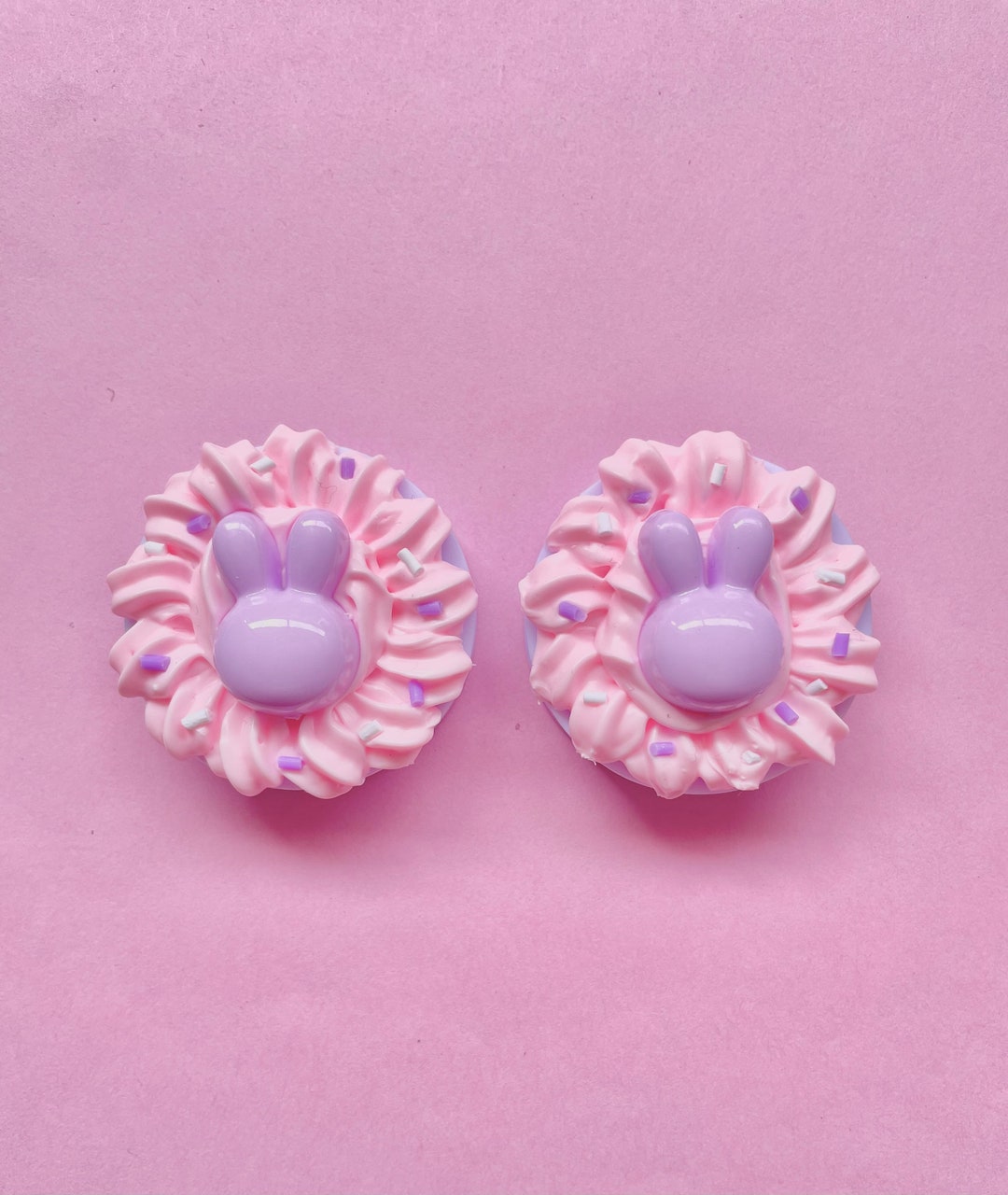 Single Cute Pink Purple Bunny Decoden Popsocket Phone Grip - Etsy