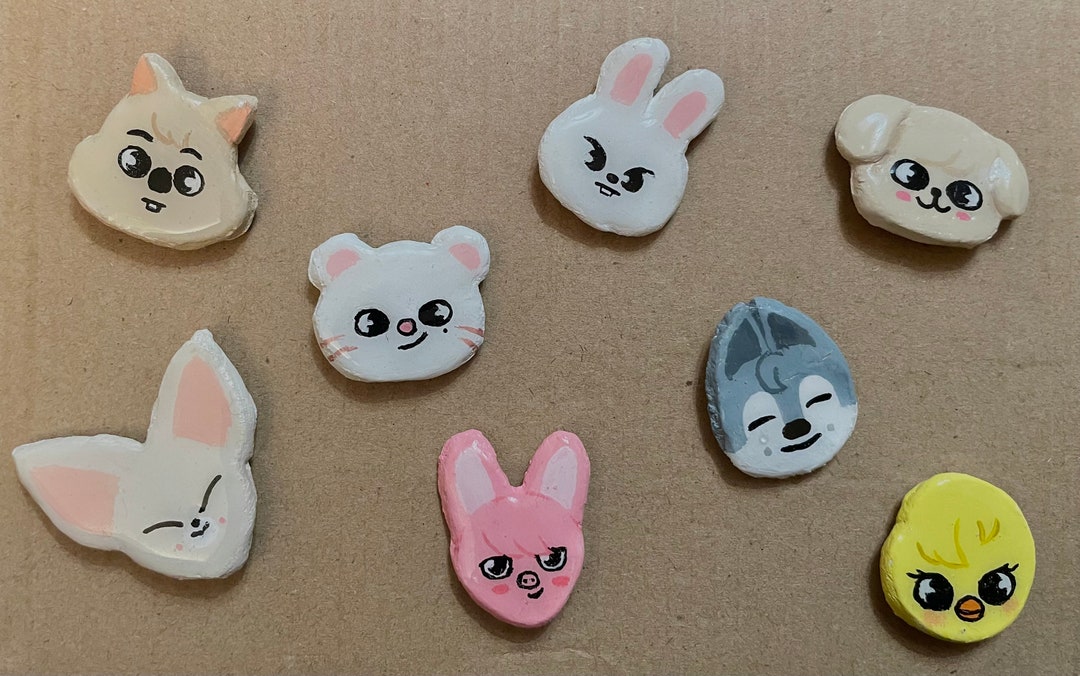 Handmade Skzoo Stray Kids Kpop Cute Clay Resin Pins ***first Sold Comes ...