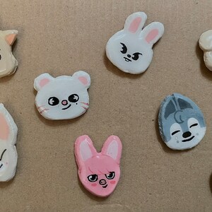 Handmade Skzoo Stray Kids Kpop Cute Clay Resin Pins first Sold Comes ...