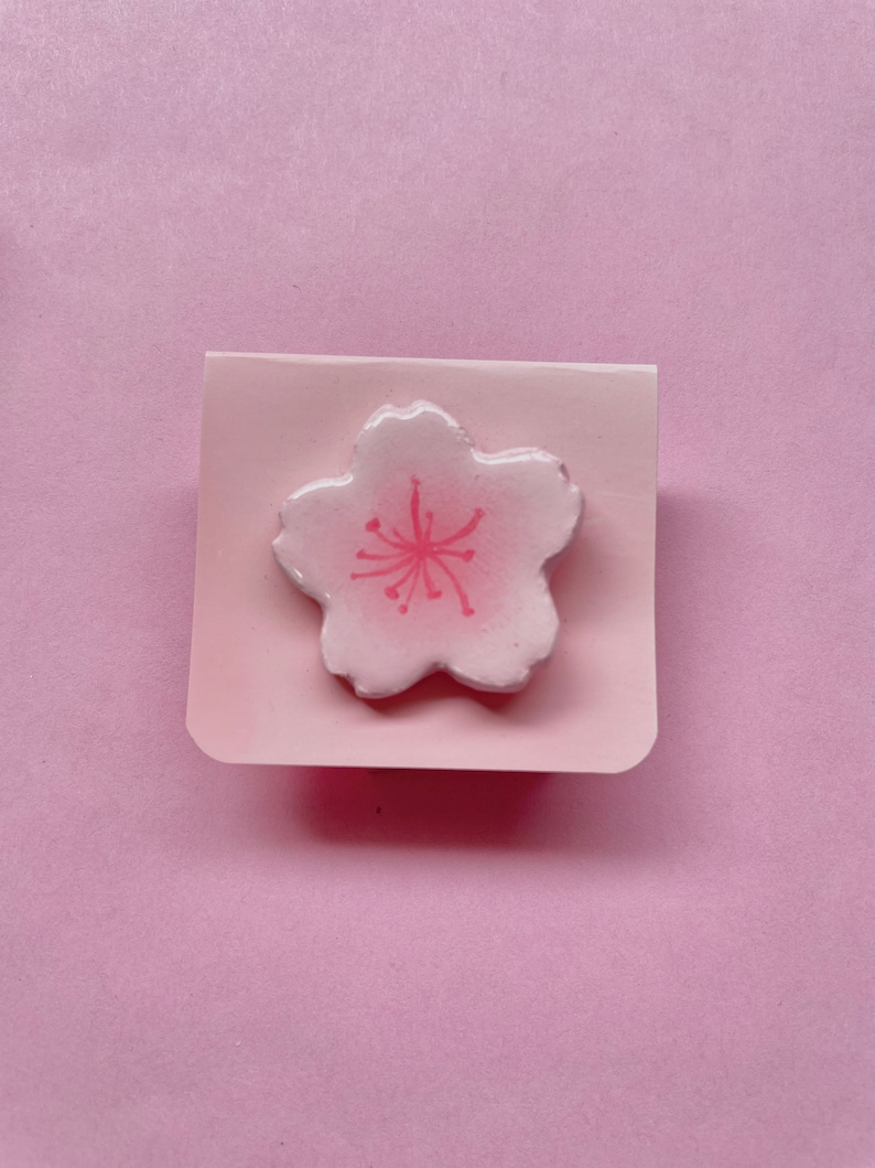 Single Handmade Cute Clay Resin Cherry Blossom Pins - Etsy