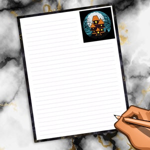 Halloween Writing Paper Printable | Bundle of 4 Designs | Lined Unlined ...