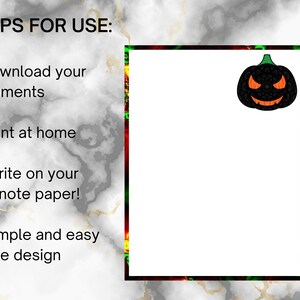 Halloween Writing Paper Printable | Bundle of 4 Designs | Lined Unlined ...