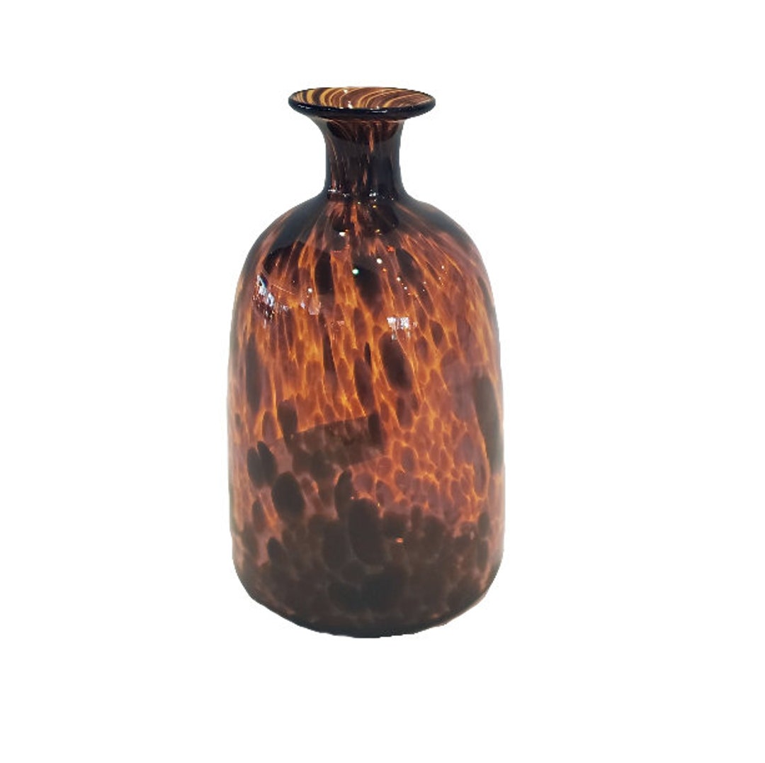 Tortoise Glass Vase - Etsy
