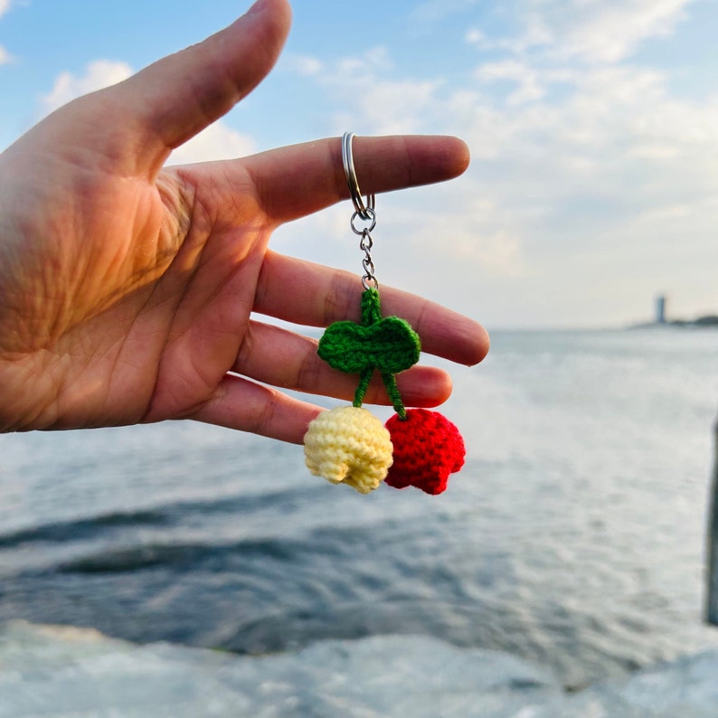 Vibrant Crochet Tulip Keychain-handmade Amigurumi Floral Charm,perfect ...