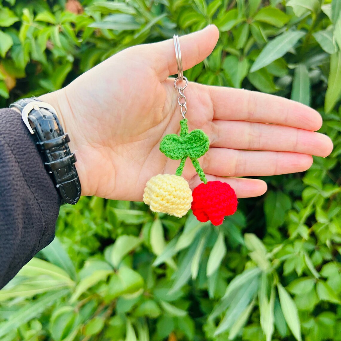 Vibrant Crochet Tulip Keychain-handmade Amigurumi Floral Charm,perfect ...