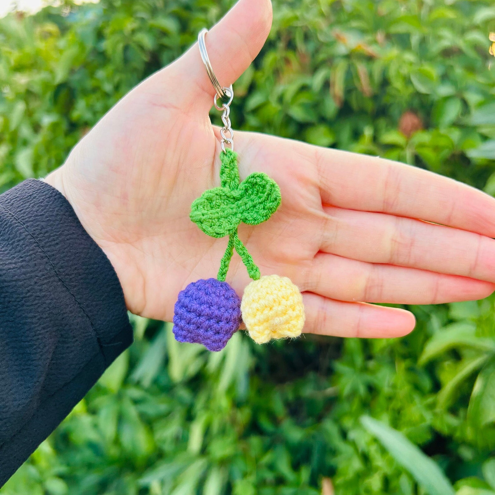 Vibrant Crochet Tulip Keychain-handmade Amigurumi Floral Charm,perfect ...