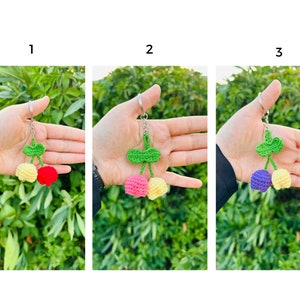 Vibrant Crochet Tulip Keychain-handmade Amigurumi Floral Charm,perfect ...