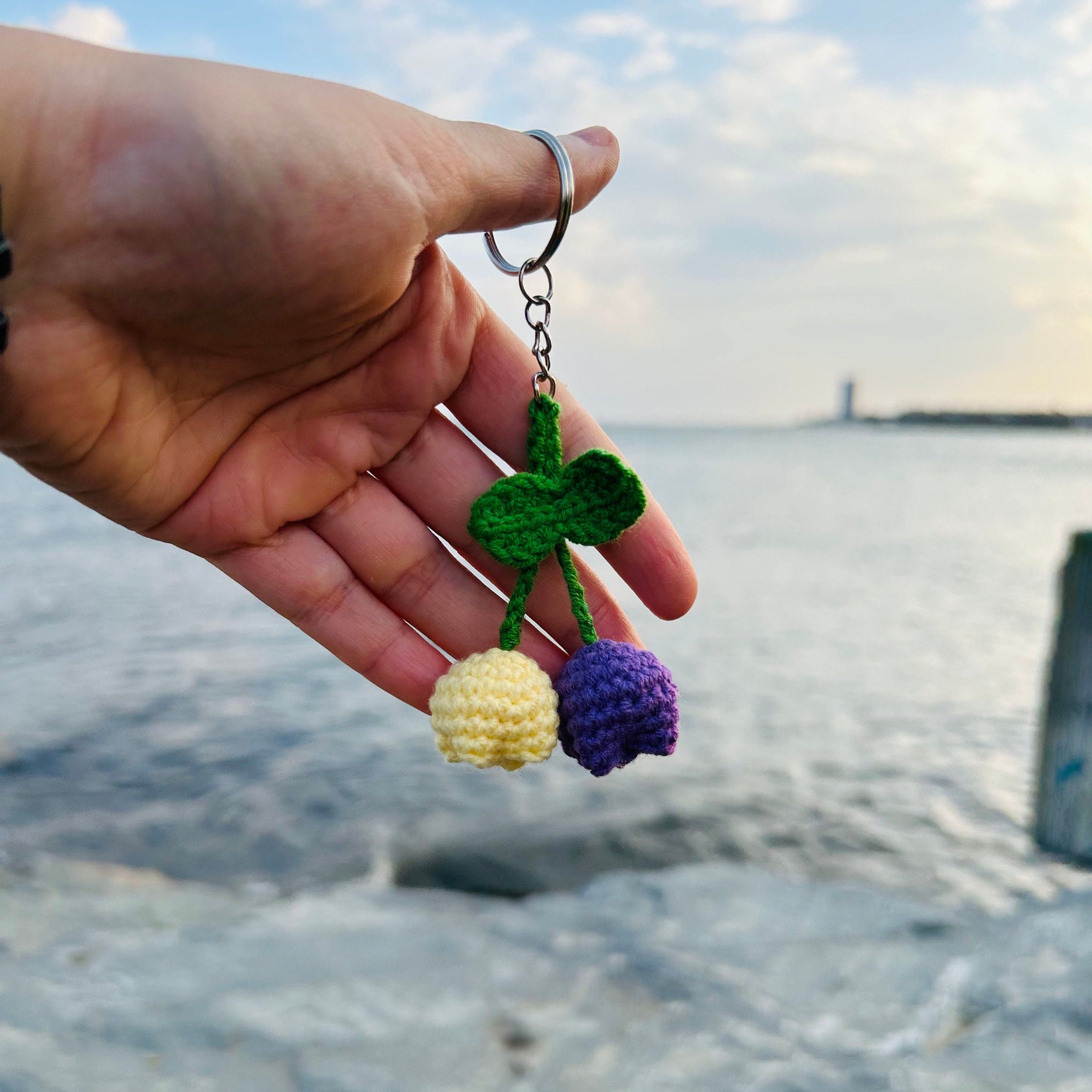 Vibrant Crochet Tulip Keychain-handmade Amigurumi Floral Charm,perfect ...