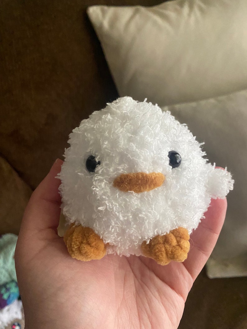 Fuzzy Crochet Baby Birds, Handmade Chicken Plushie, Handmade Mallard ...