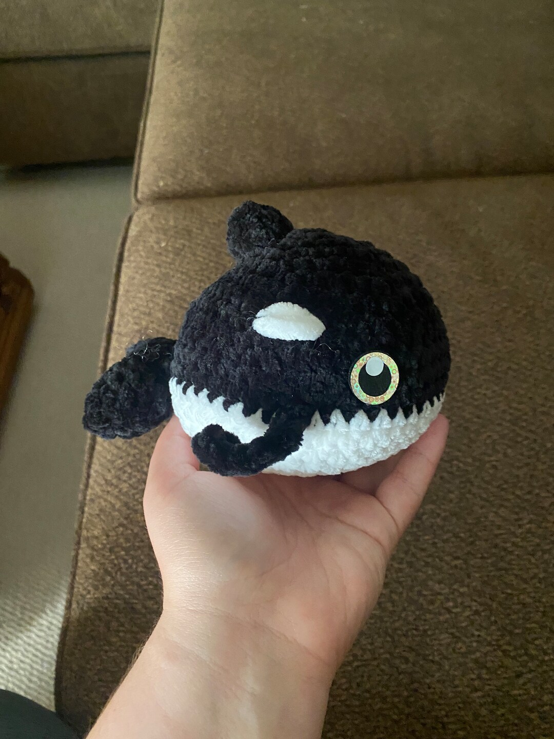 Pocket Orca Crochet Plushie, Handmade Whale Baby Shower Gift, Birthday ...