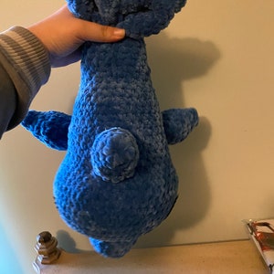 Jumbo Dolphin Plushie, Handmade Blue Dolphin Stuffed Animal, XL Marine ...