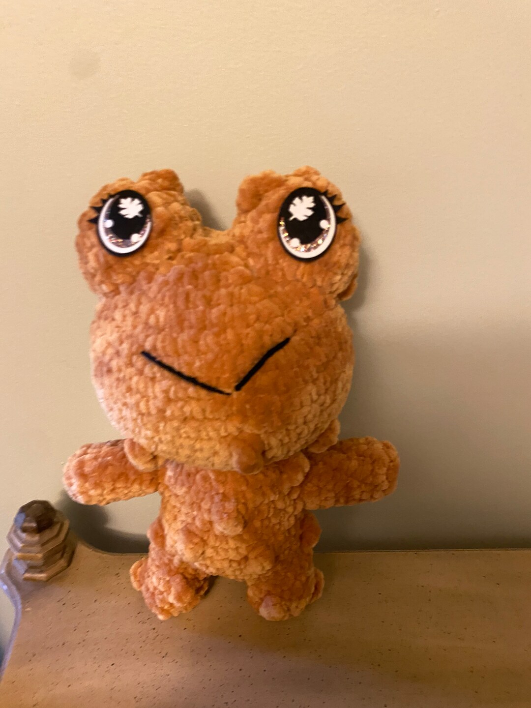 Jumbo Toad Plushie, Handmade Crochet Frog Stuffed Animal, Cottagecore ...