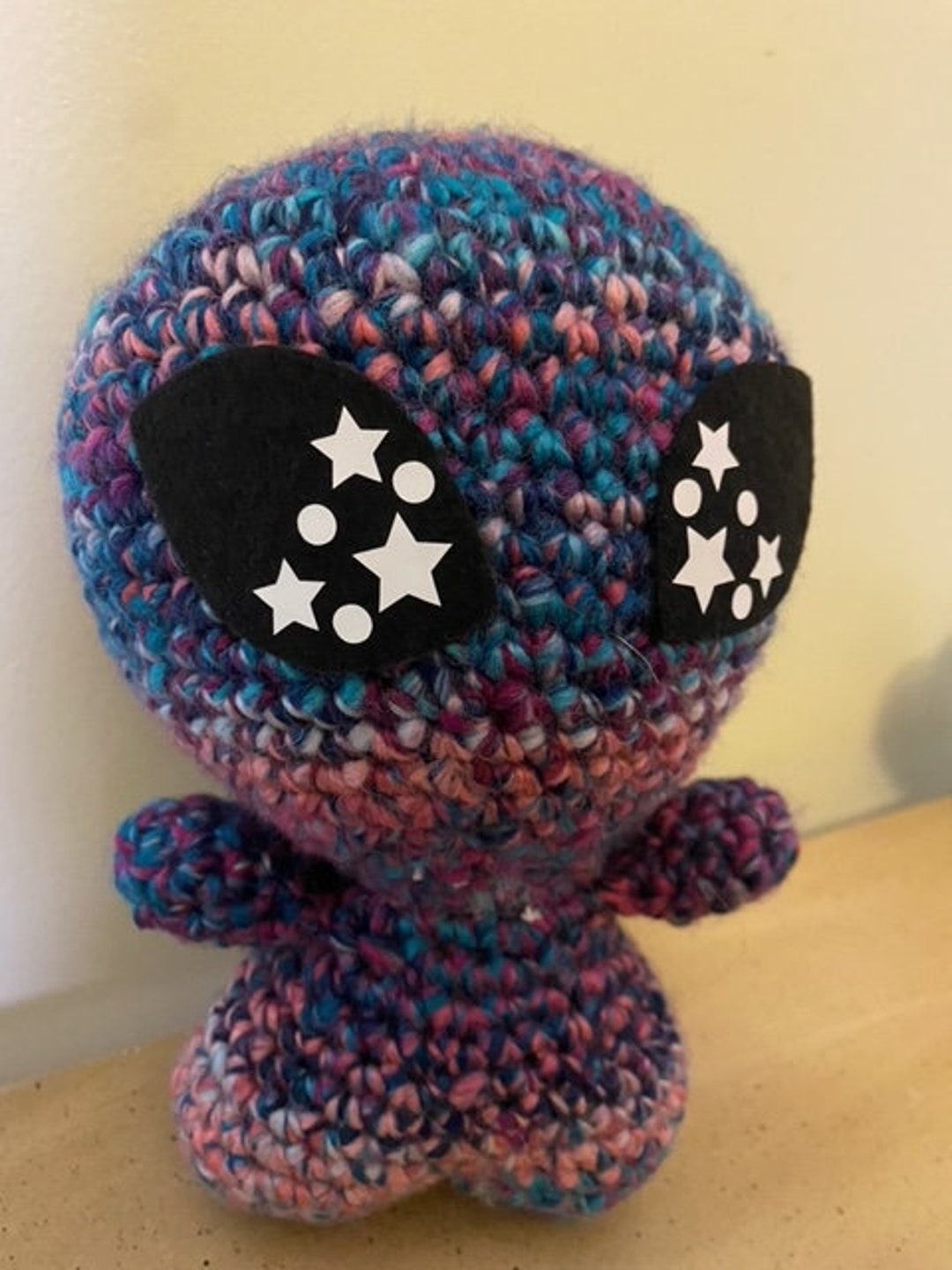Galaxy Alien Plushie- Alien Amigurumi- Pink Purple Blue Alien- Alien ...