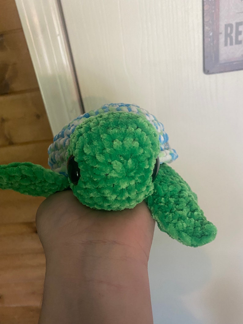 Crochet Sea Turtle Plushies, Handmade Turtle Stuffed Animals, Green Sea ...