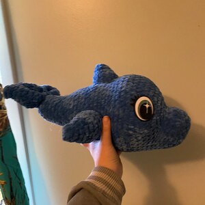 Jumbo Dolphin Plushie, Handmade Blue Dolphin Stuffed Animal, XL Marine ...