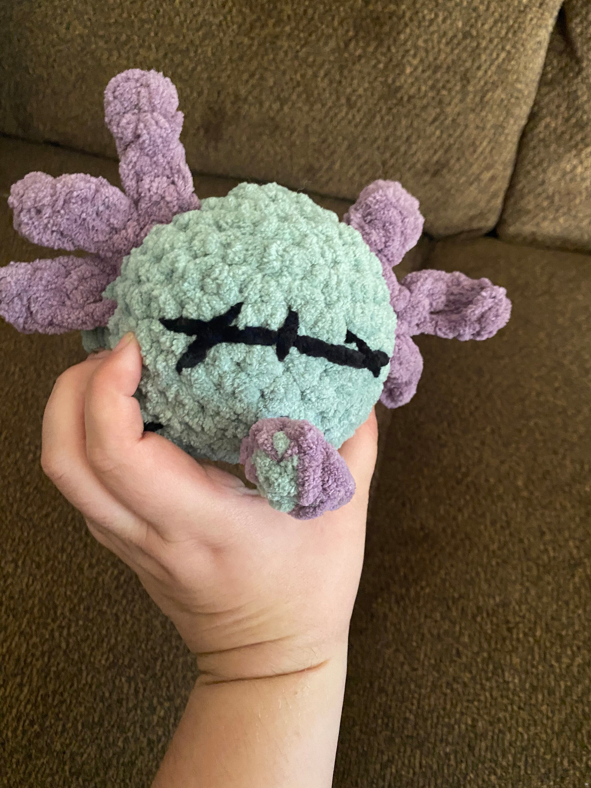 Zombie Axolotl Halloween Plushie Crochet Undead Car - Etsy