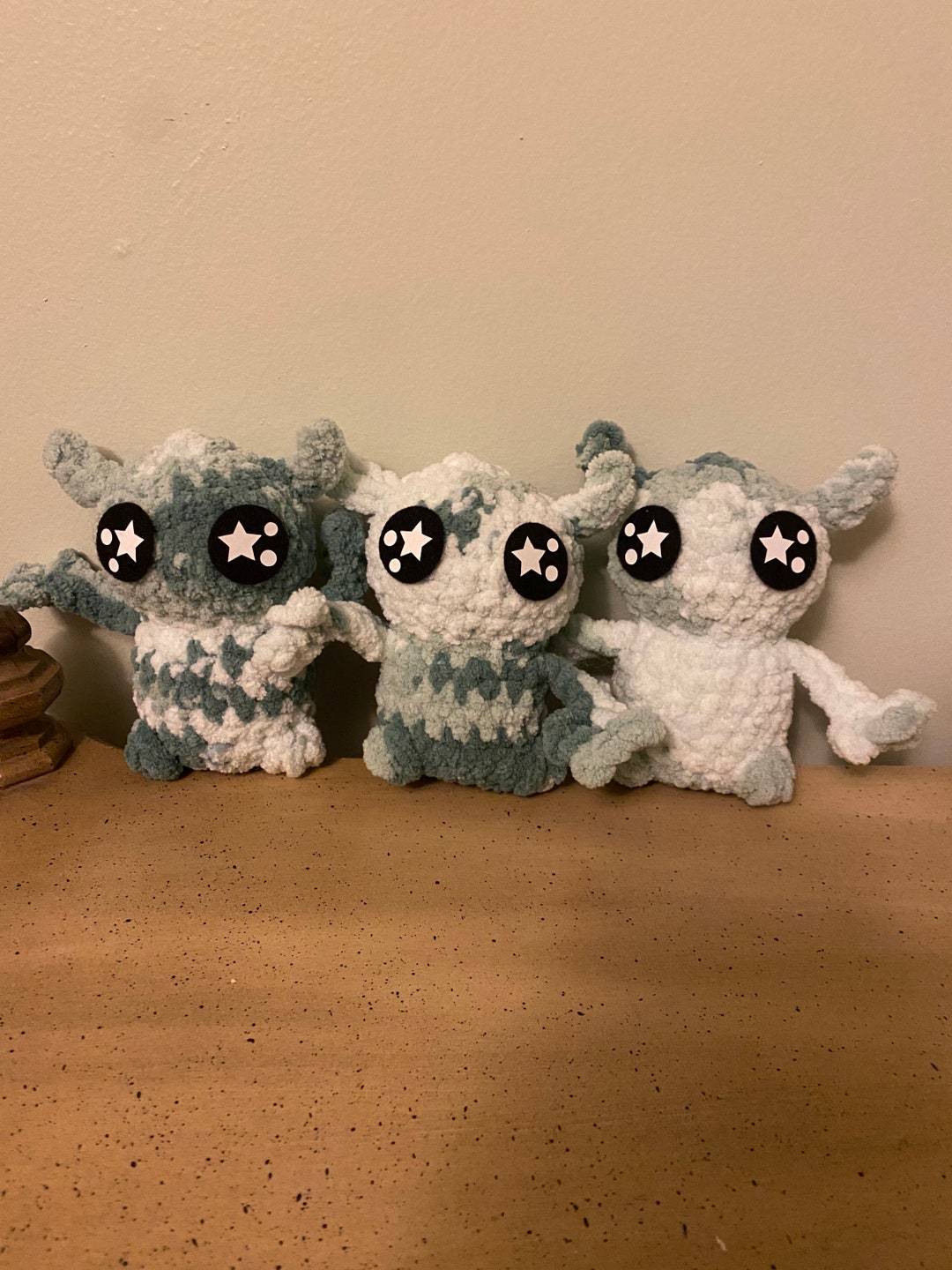 Mossy Green Baby Aliens- Crochet Weebees, Succulent Small Handmade Plushies, Amigurumi Aliens ...