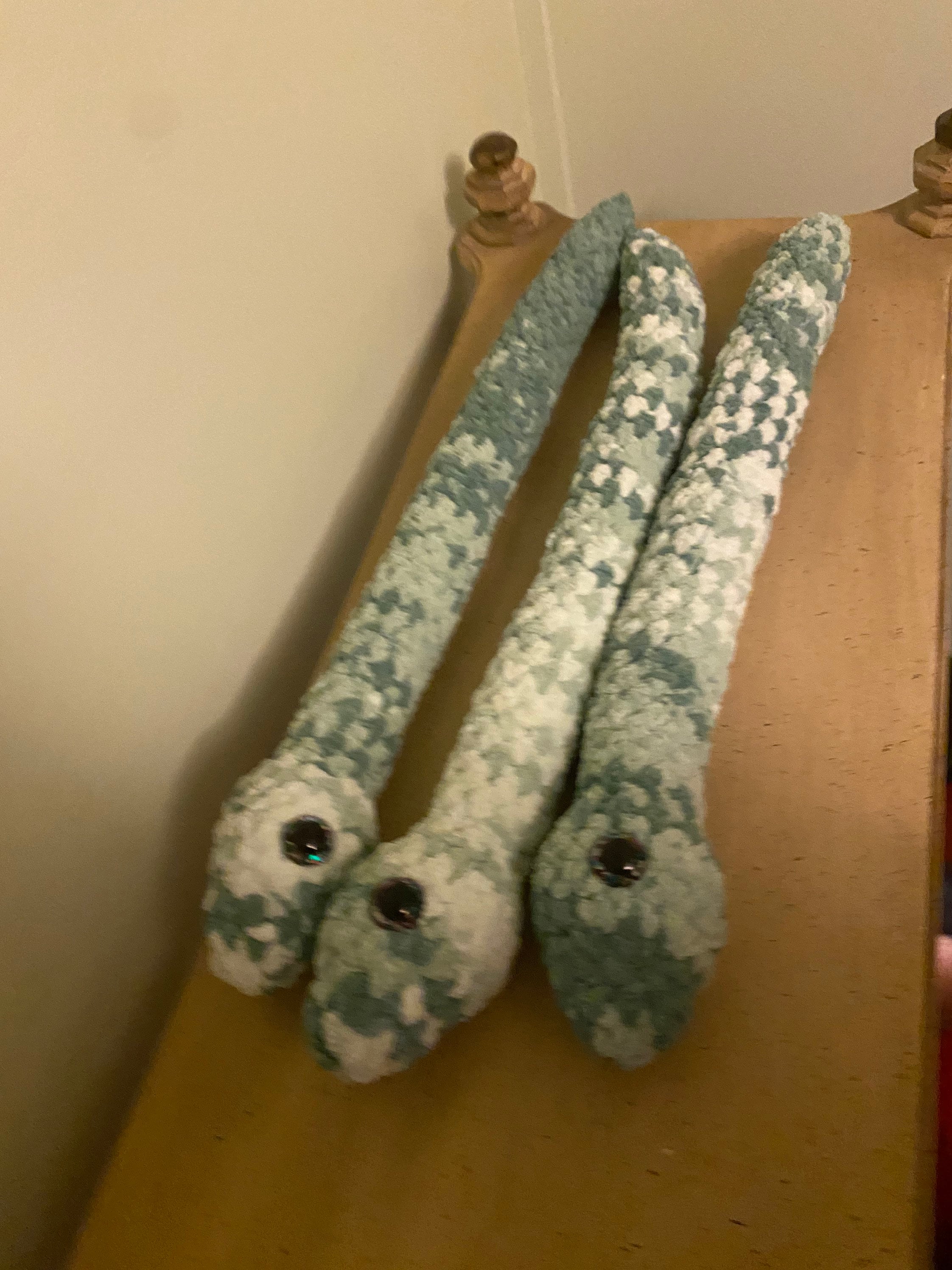 Short Green Snake Plushie Amigurumi Snake Serpent Toy - Etsy