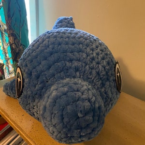 Jumbo Dolphin Plushie, Handmade Blue Dolphin Stuffed Animal, XL Marine ...