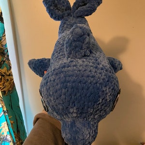 Jumbo Dolphin Plushie, Handmade Blue Dolphin Stuffed Animal, XL Marine ...