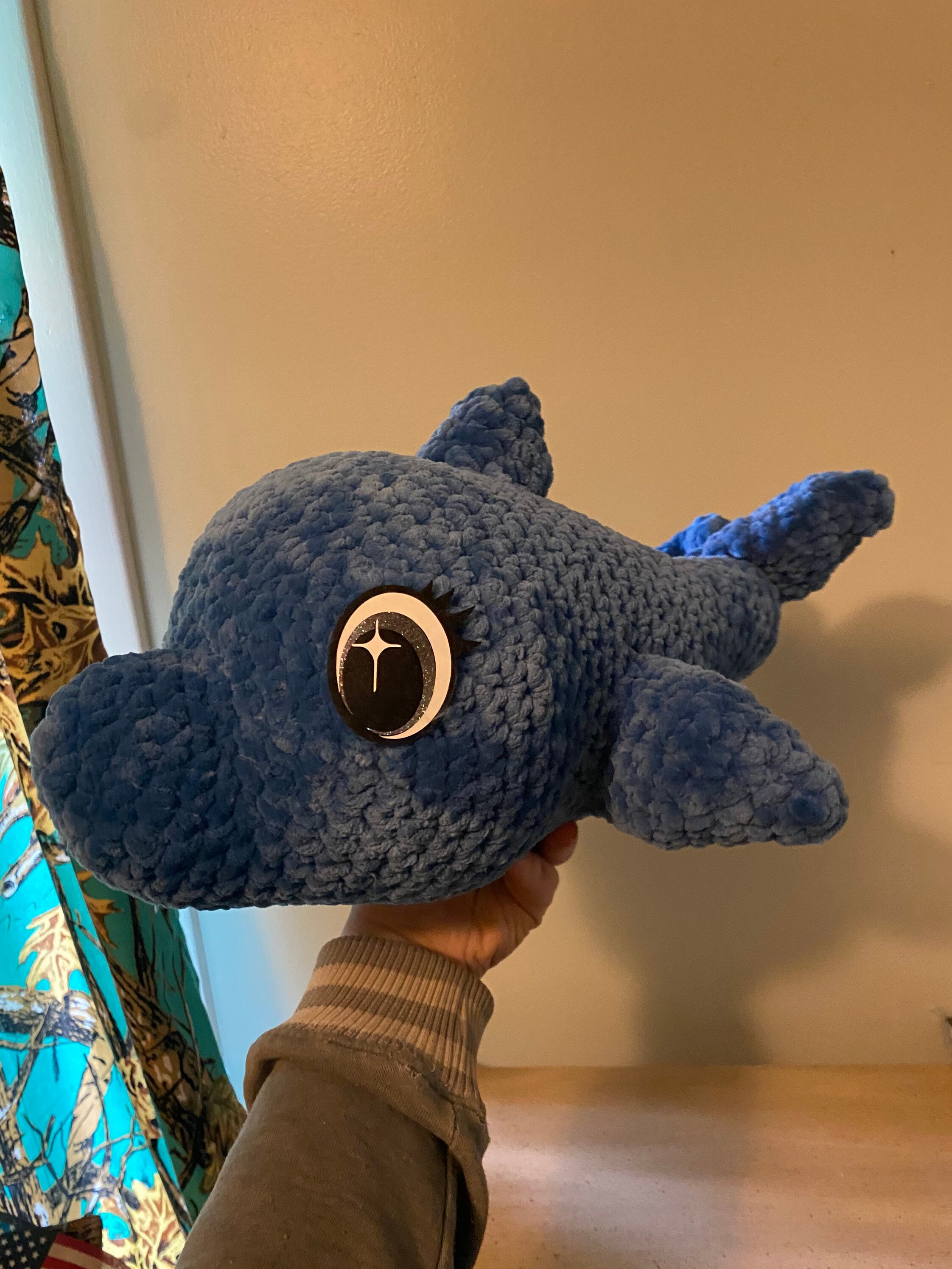 Jumbo Dolphin Plushie, Handmade Blue Dolphin Stuffed Animal, XL Marine ...