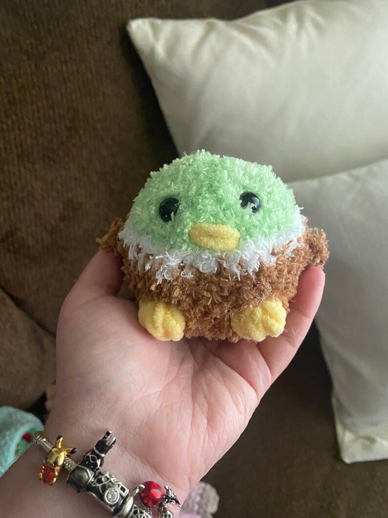 Fuzzy Crochet Baby Birds, Handmade Chicken Plushie, Handmade Mallard ...