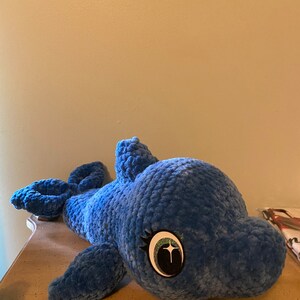 Jumbo Dolphin Plushie, Handmade Blue Dolphin Stuffed Animal, XL Marine ...