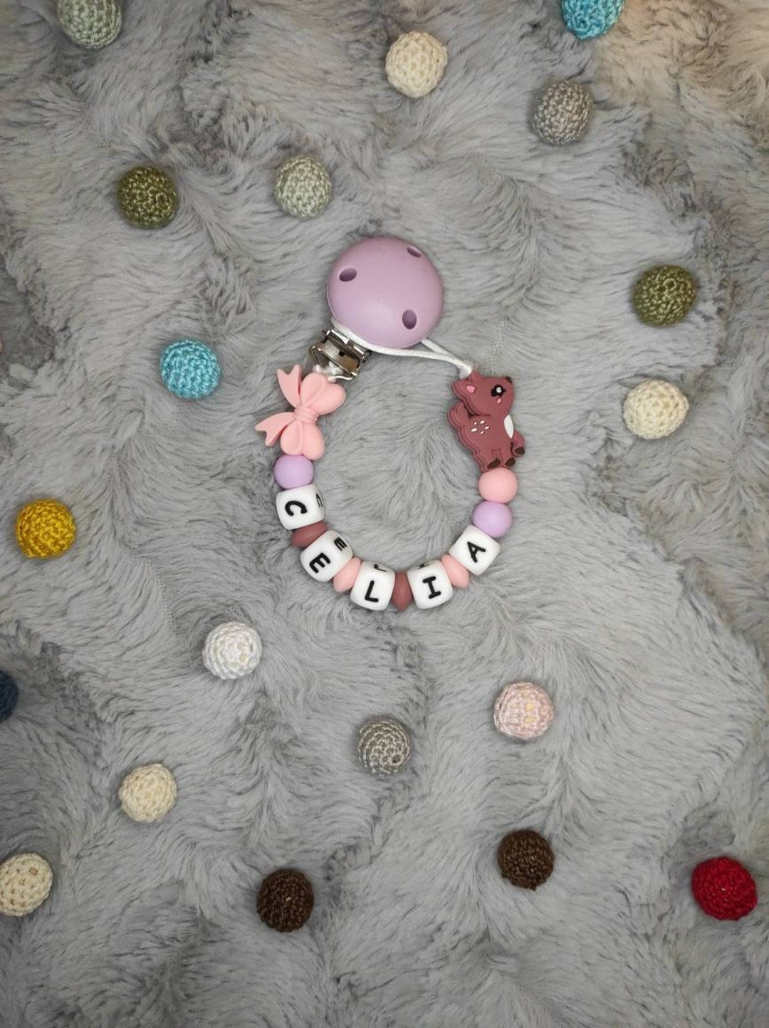 Deer Customizable Pacifier Clip - Etsy