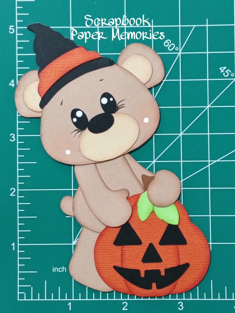 Premade Paper Pieces, Bear, Fall Theme, Pumpkin, Layout Sign, Door Sign ...