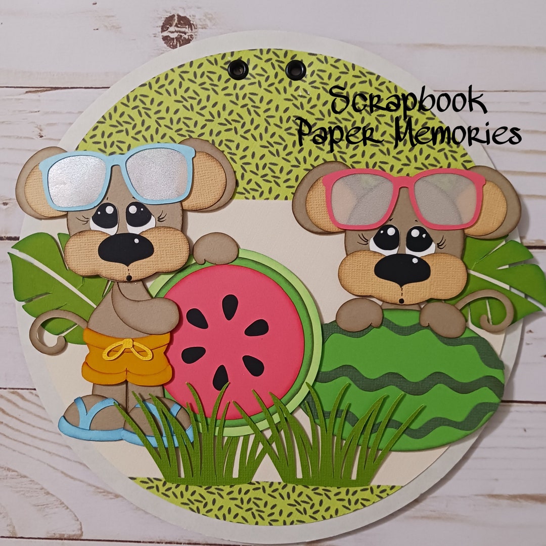 Premade Paper Pieces, Mice, Summer Theme, Watermelon, Set of Pieces ...
