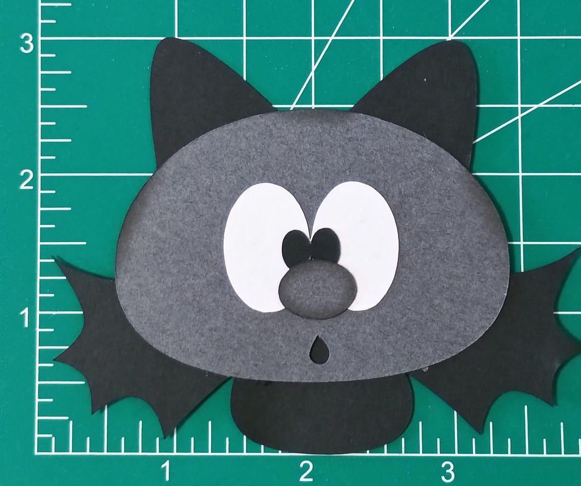 Premade Paper Pieces, Scrapbook Pieces, Set of 2 Bats, Scrapbook ...