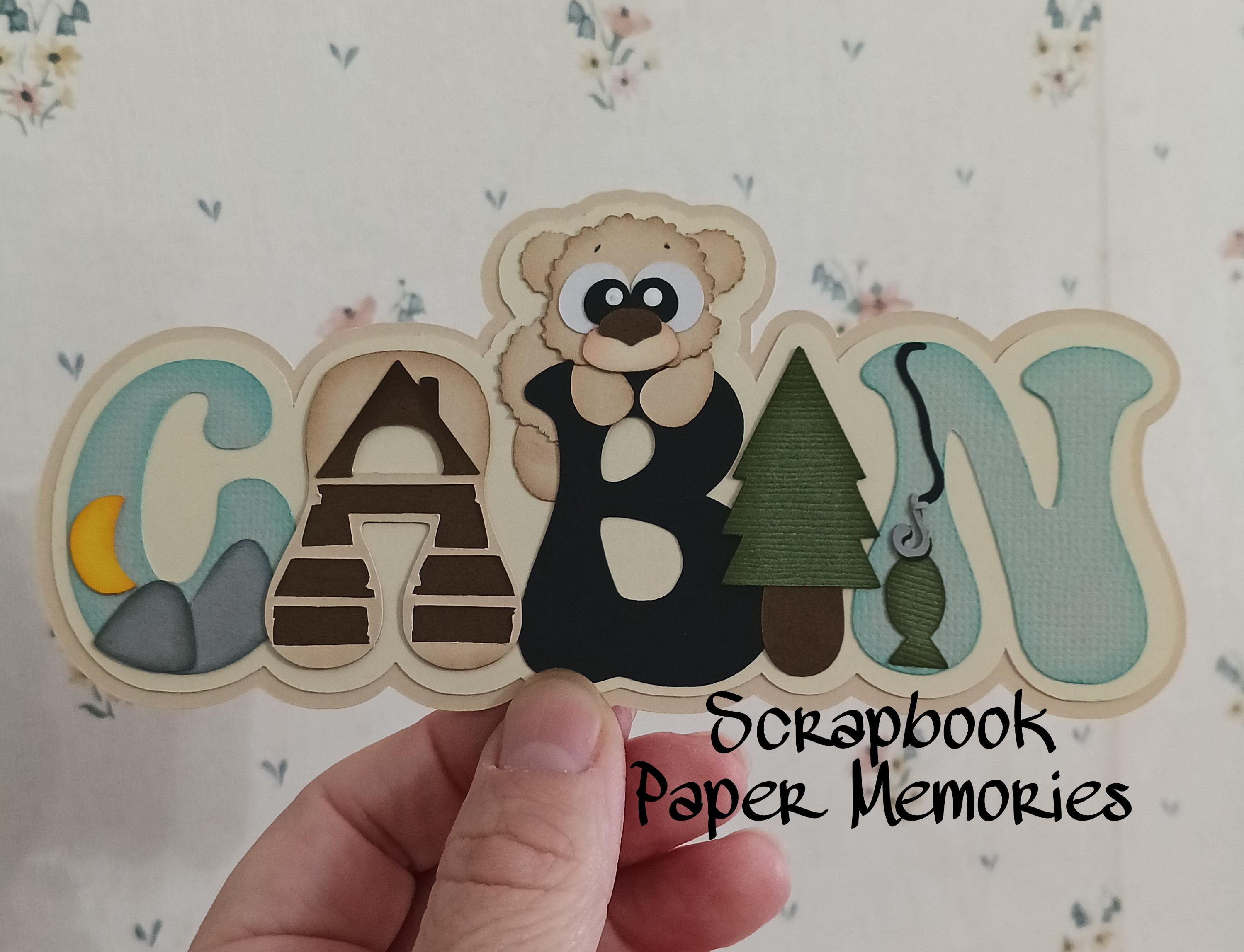 Premade Paper Pieces, Scrapbook Pieces, Scrapbook Pages, CABIN Title ...