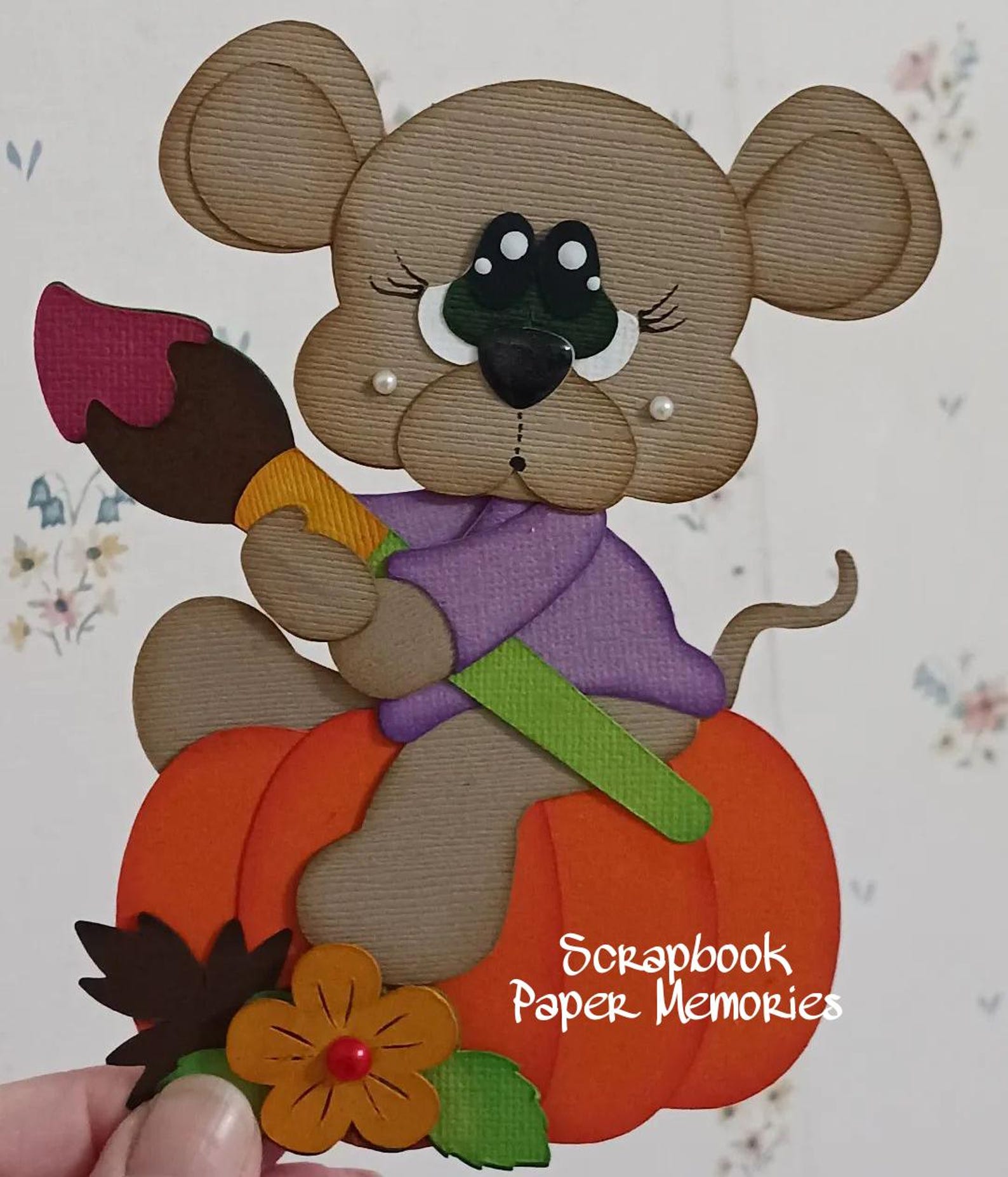 Premade Paper Pieces, Scrapbook Pieces, Pumpkin Painter, Harvest ...