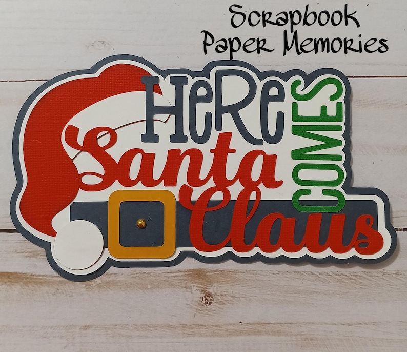 Premade Paper Pieces for Scrapbook Pages, Title Layout, Christmas ...