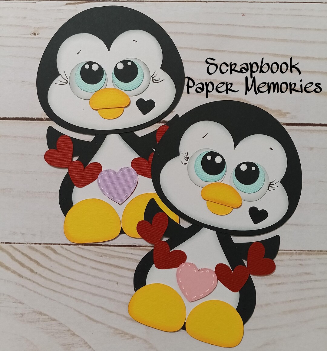 Premade Paper Pieces, Scrapbook Piece, Penguin, Scrapbook Layout ...