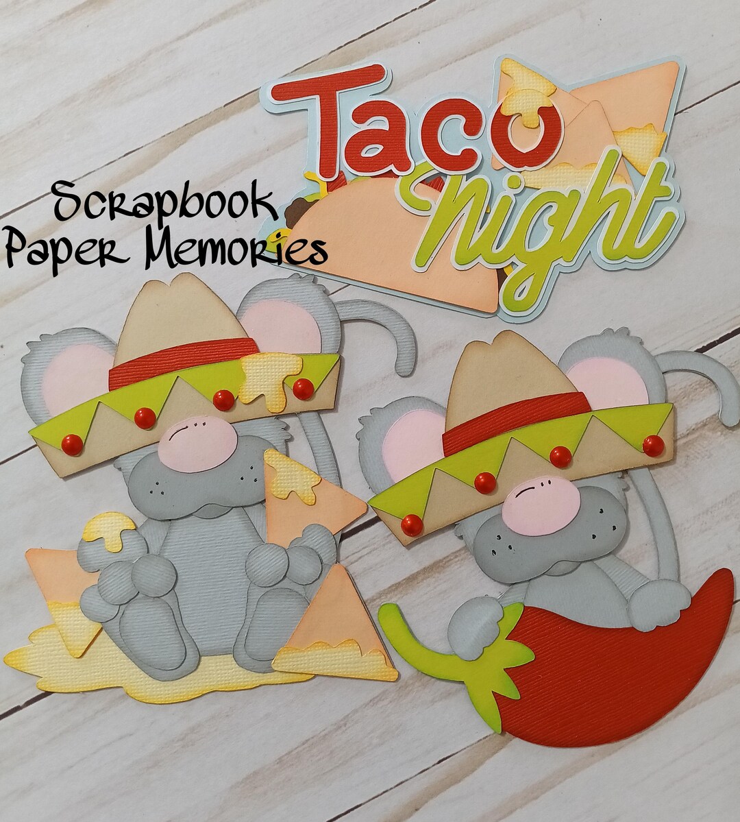 Back to Stock - Premade Paper Pieces, Scrapbook Layout, Scrapbook ...