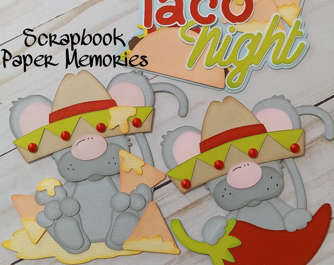 Premade Paper Pieces, Scrapbook Layout, Scrapbook Pieces, Set of 3 ...