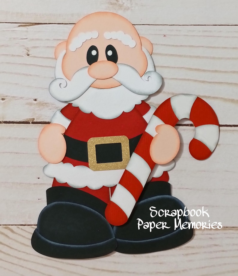 Premade Paper Pieces, Santa Claus, Winter Theme, Scrapbook ...
