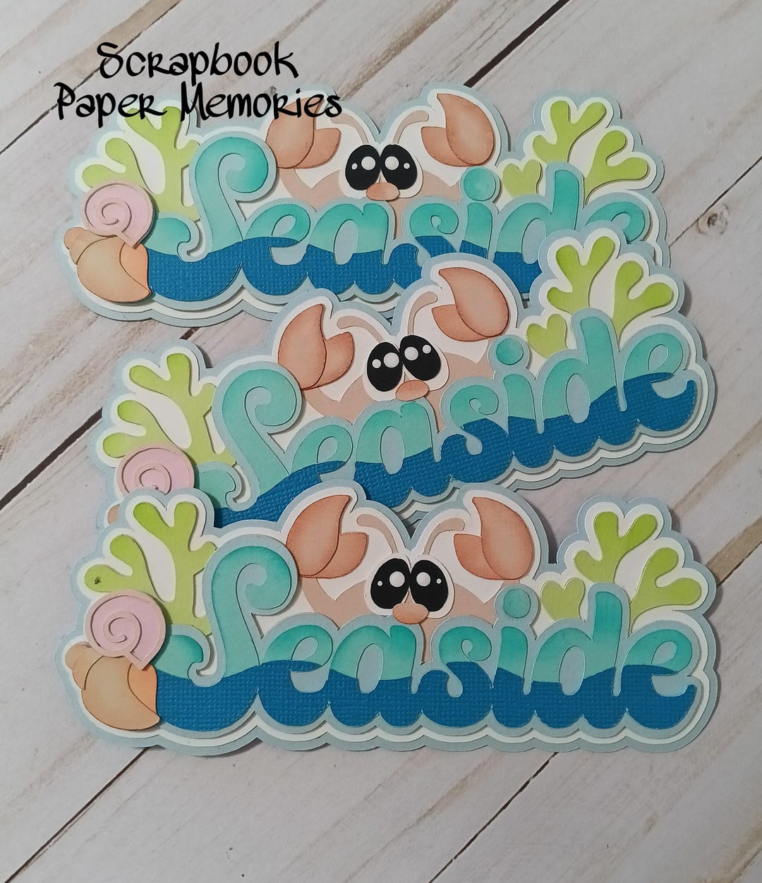 Scrapbook Piece, SEASIDE Title, Scrapbook Pages, Die Cut, Kids ...