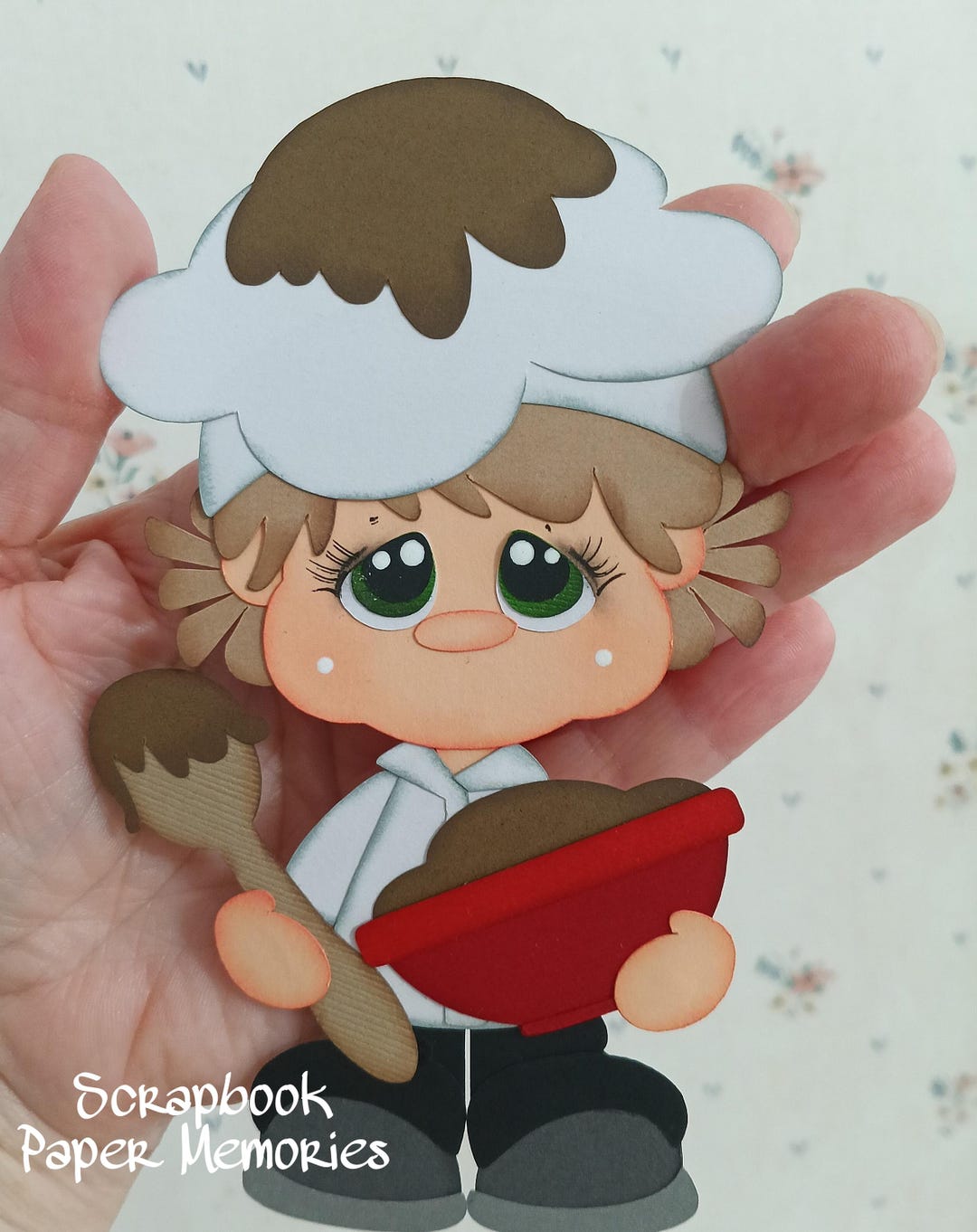 Premade Paper Pieces, Scrapbook Pieces, Cooking Girl, Recipes Cover ...