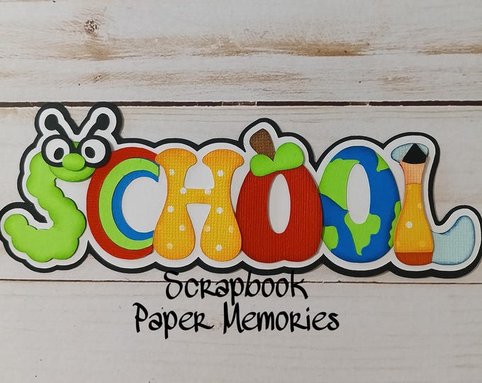 Premade Paper Pieces, Scrapbook Pieces, School Elements, Back to School ...
