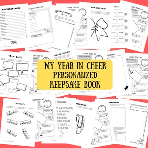 My Year in Cheer Personalized Cheerleading Memory Book, Cheer Journal ...