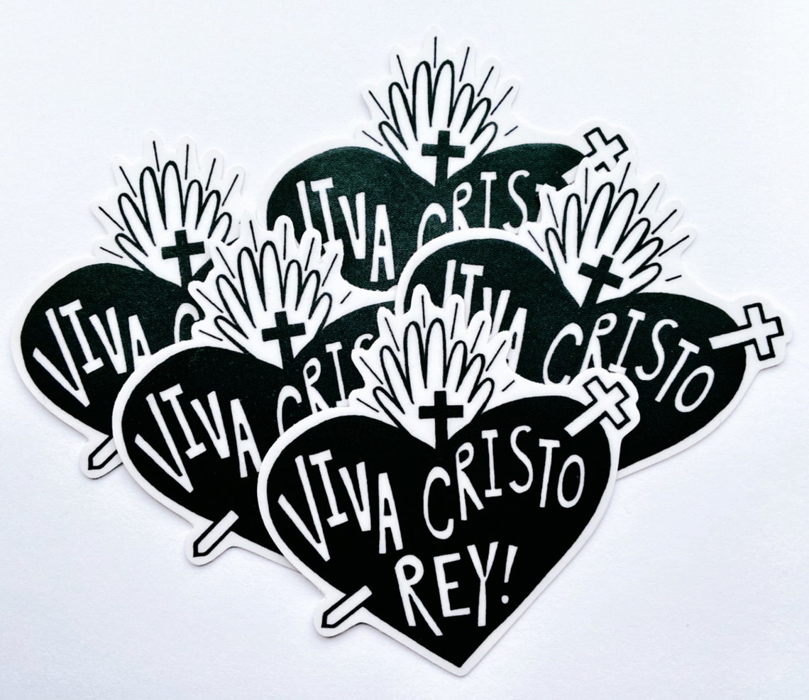 Viva Cristo Rey Decal, Catholic Sticker, Catholic Gift, Vinyl Decal ...