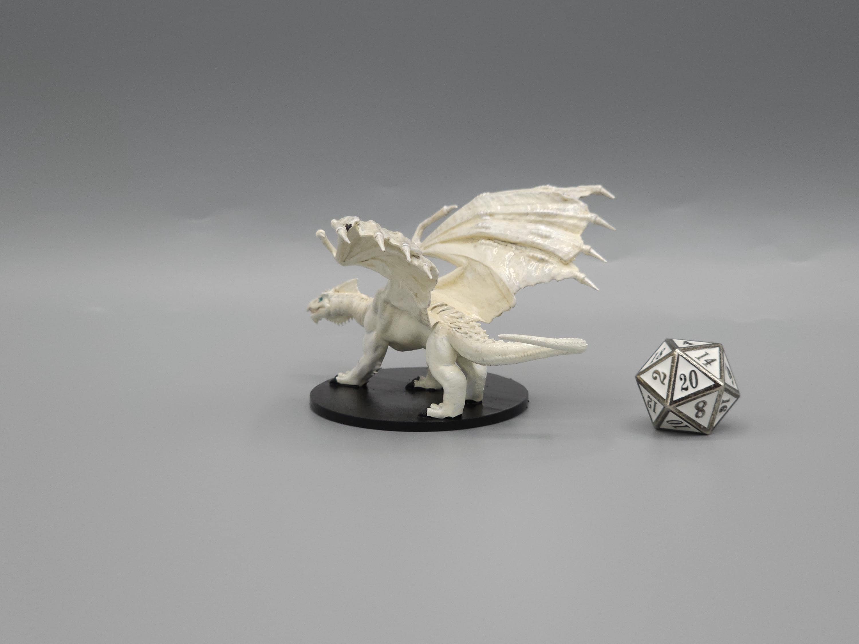 BEHOLD! A Young White Dragon Miniature! Hand Painted or Primed - D&D ...