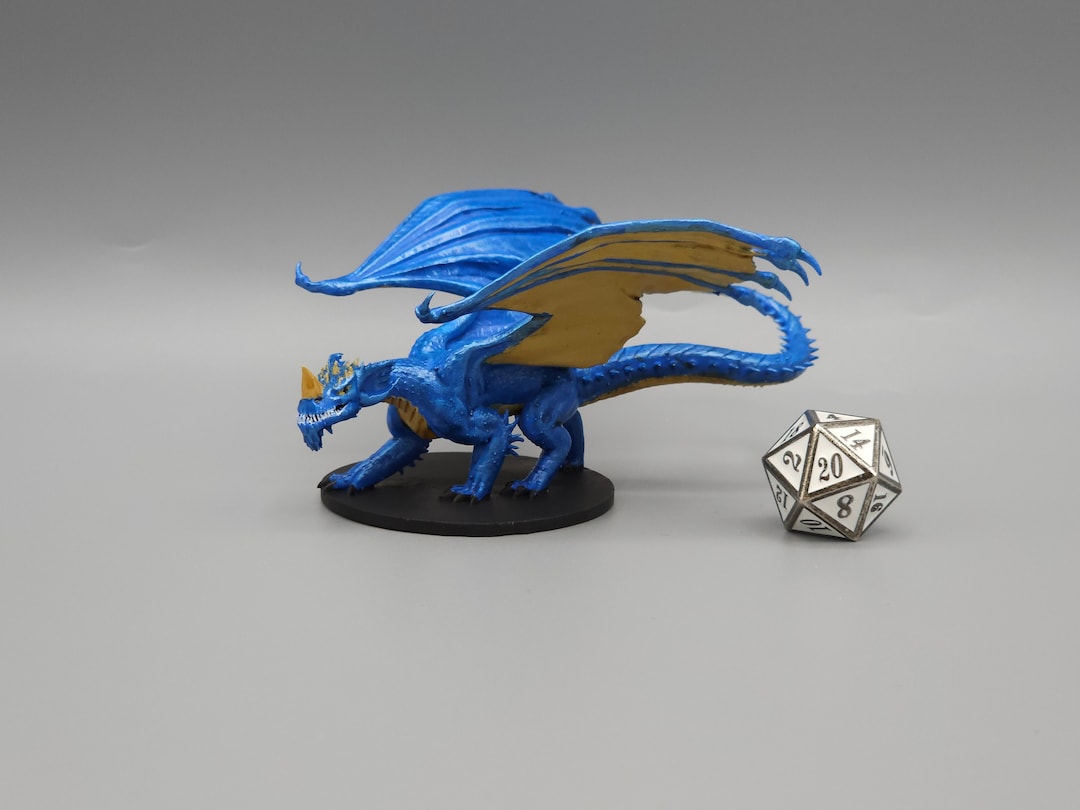 BEHOLD A Young Blue Dragon Miniature Hand Painted or Primed D&D / TTRPG ...