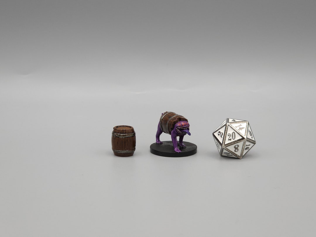BEHOLD Mimic Barrel Miniatures Hand Painted or Primed D&D / TTRPG Minis ...
