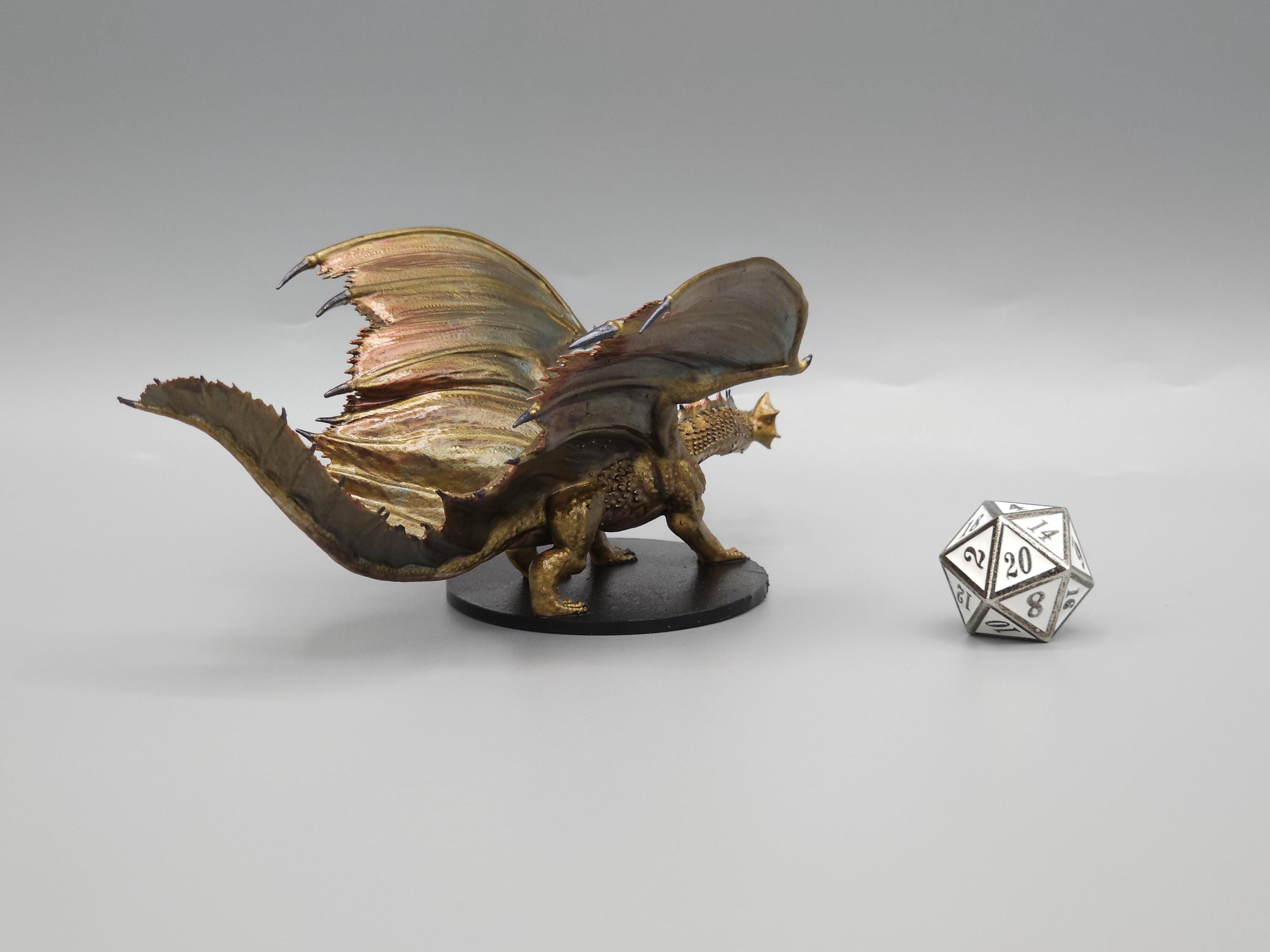 BEHOLD! A Young Brass Dragon Miniature! Hand Painted or Primed - D&D ...