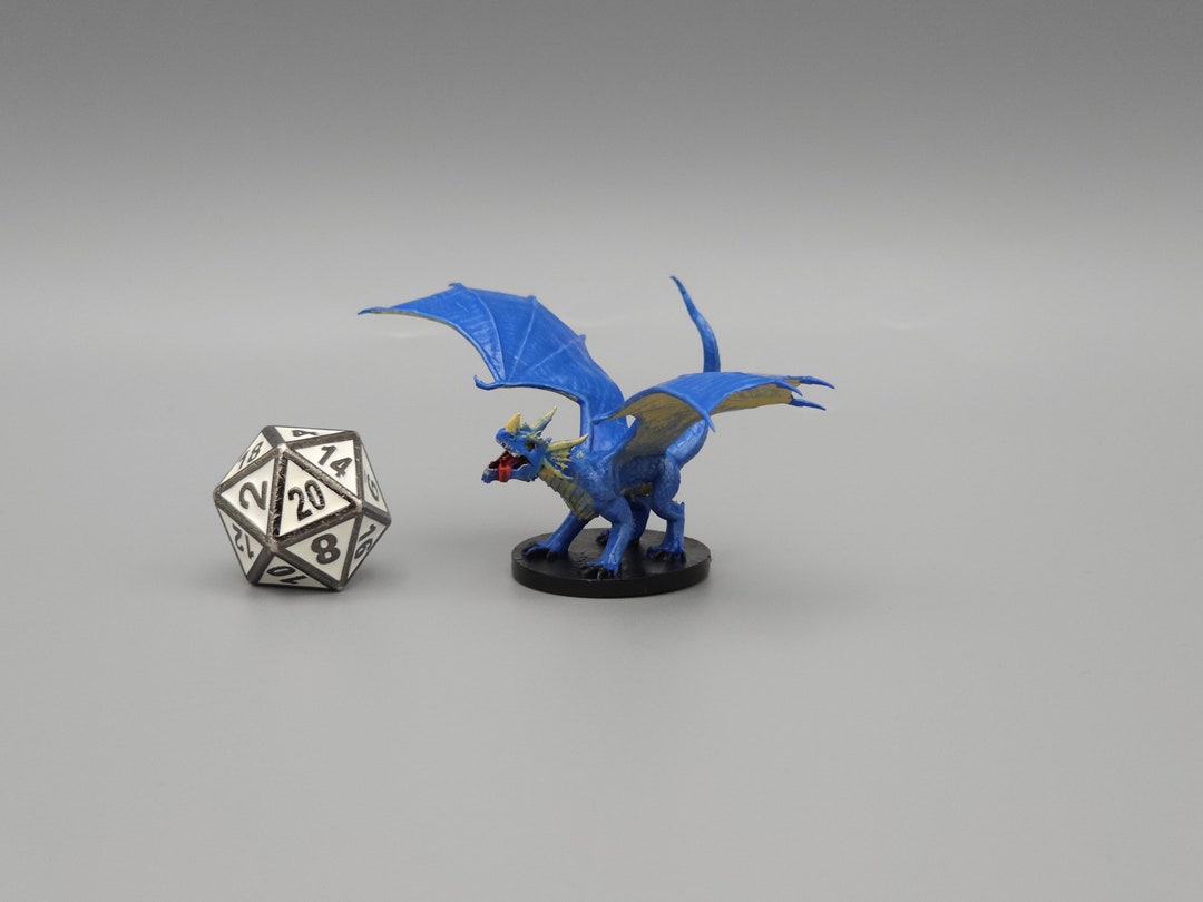 BEHOLD! A Blue Dragon Wyrmling Miniature! Hand Painted or Primed - D&D ...